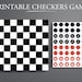 Printable Checkers Game: Classic Board Game for Kids (PDF) - Etsy