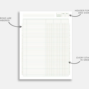 Printable Columnar Paper. Accounting Ledger. Digital Ledger - Etsy