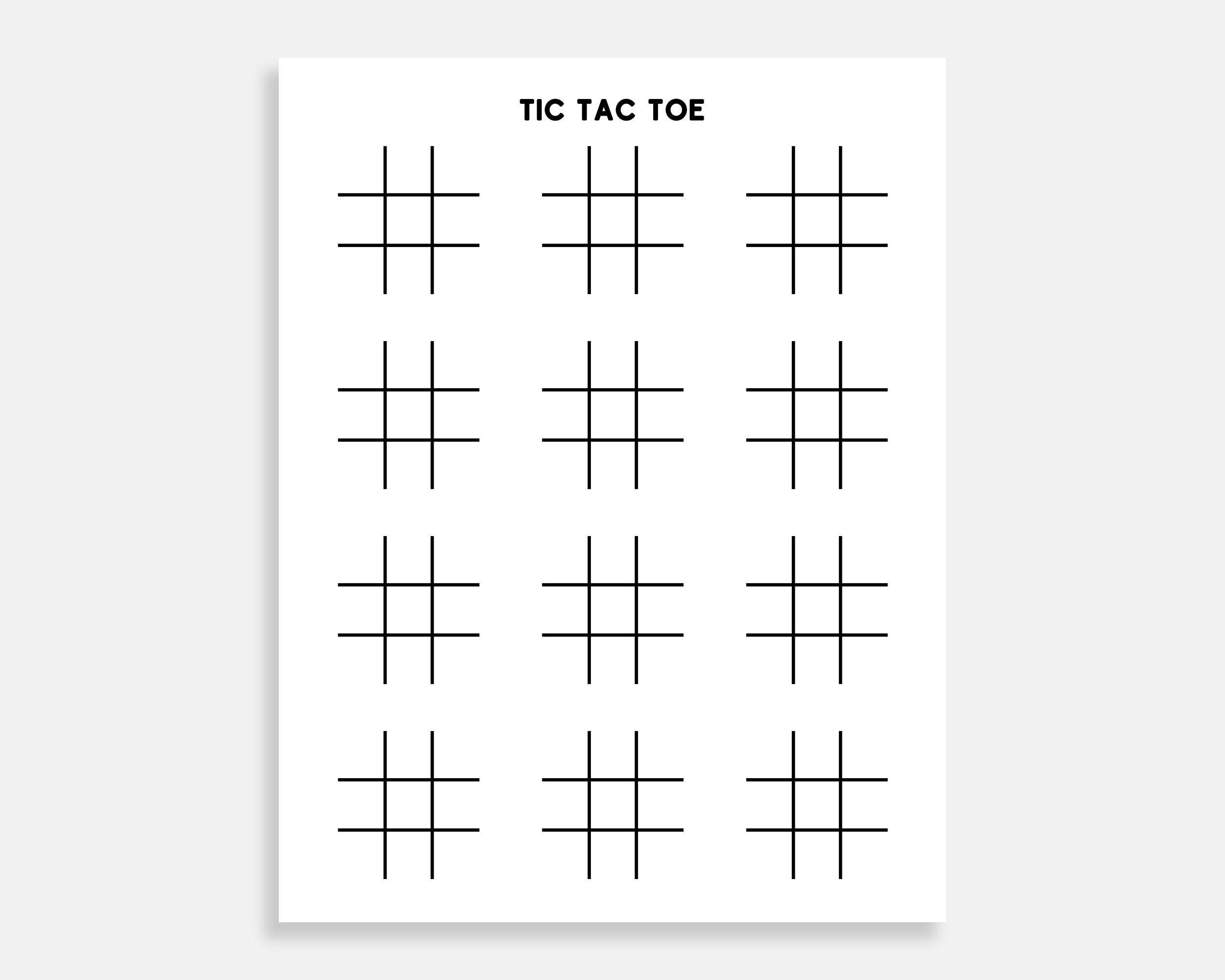 Printable Tic Tac Toe Game. Printable Game. Noughts and - Etsy UK