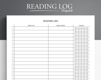 Printable Reading Log Reading Tracker Books I've Read Book Log Book ...
