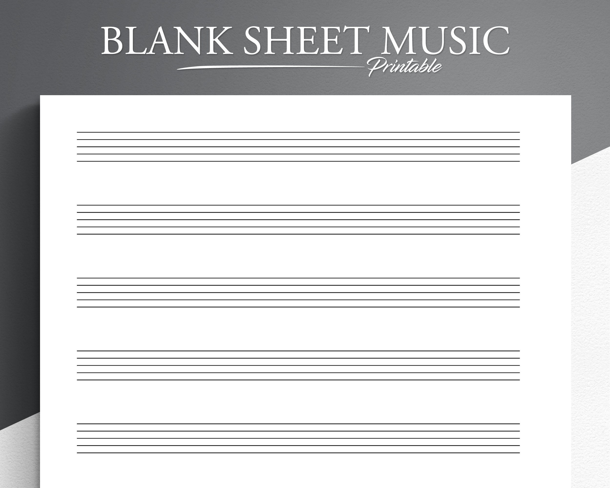 Printable Sheet Music for Letter/a4. Blank Sheet Music - Etsy UK