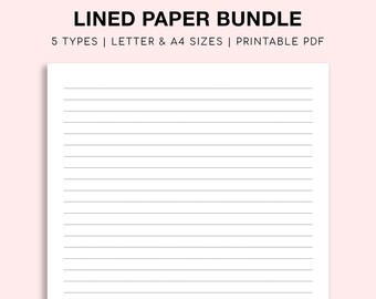 College Ruled Printable - Etsy
