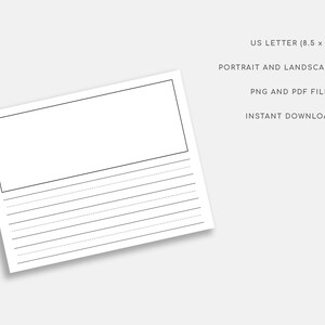 Handwriting Story Paper. Penmanship Paper. Writing Practice | Etsy