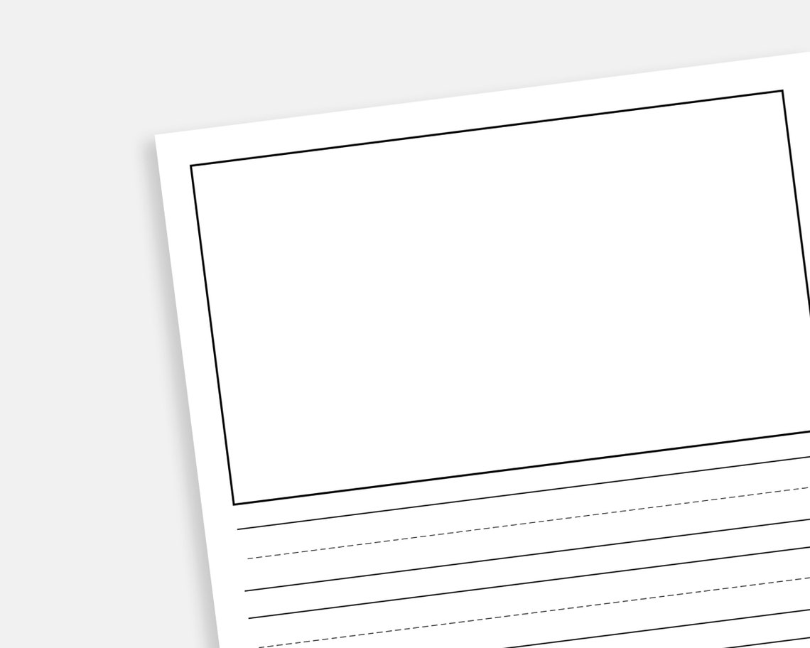 Handwriting Story Paper. Penmanship Paper. Writing Practice - Etsy