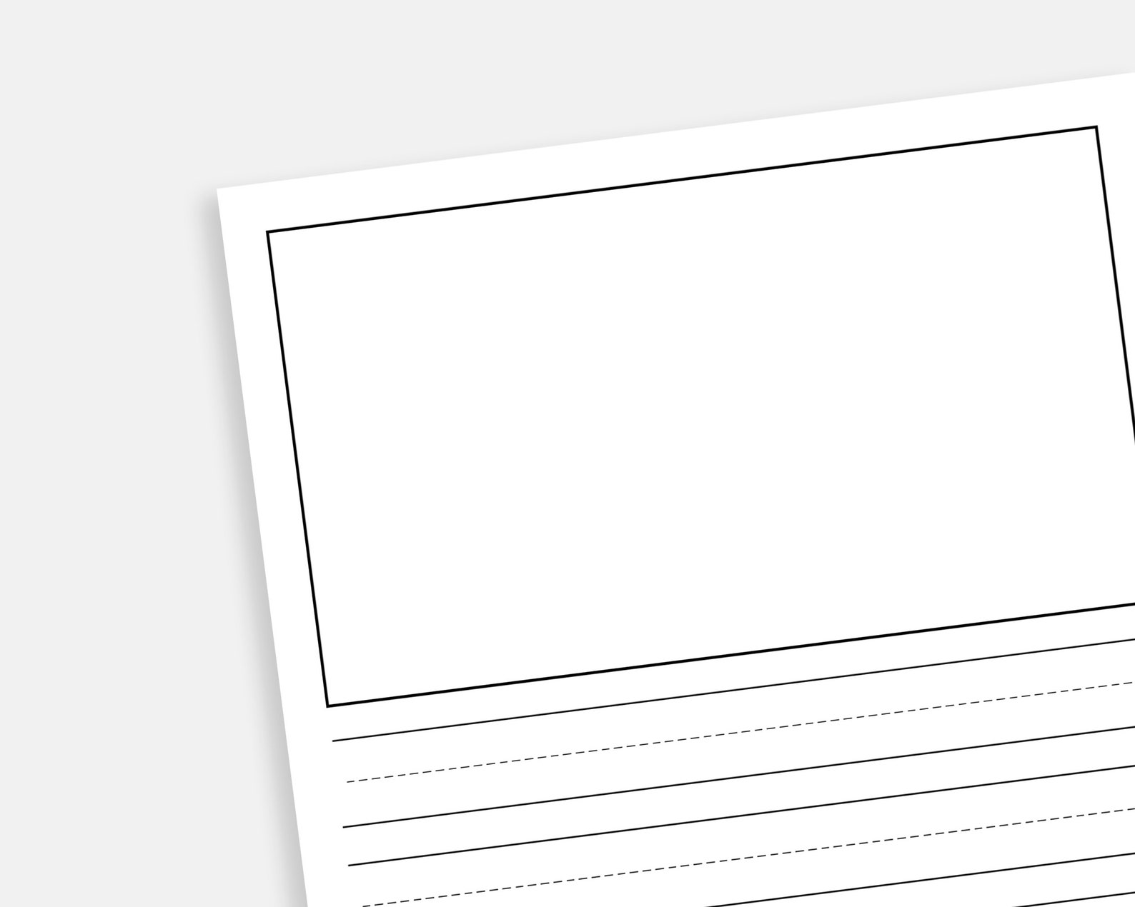 Handwriting Story Paper. Penmanship Paper. Writing Practice | Etsy