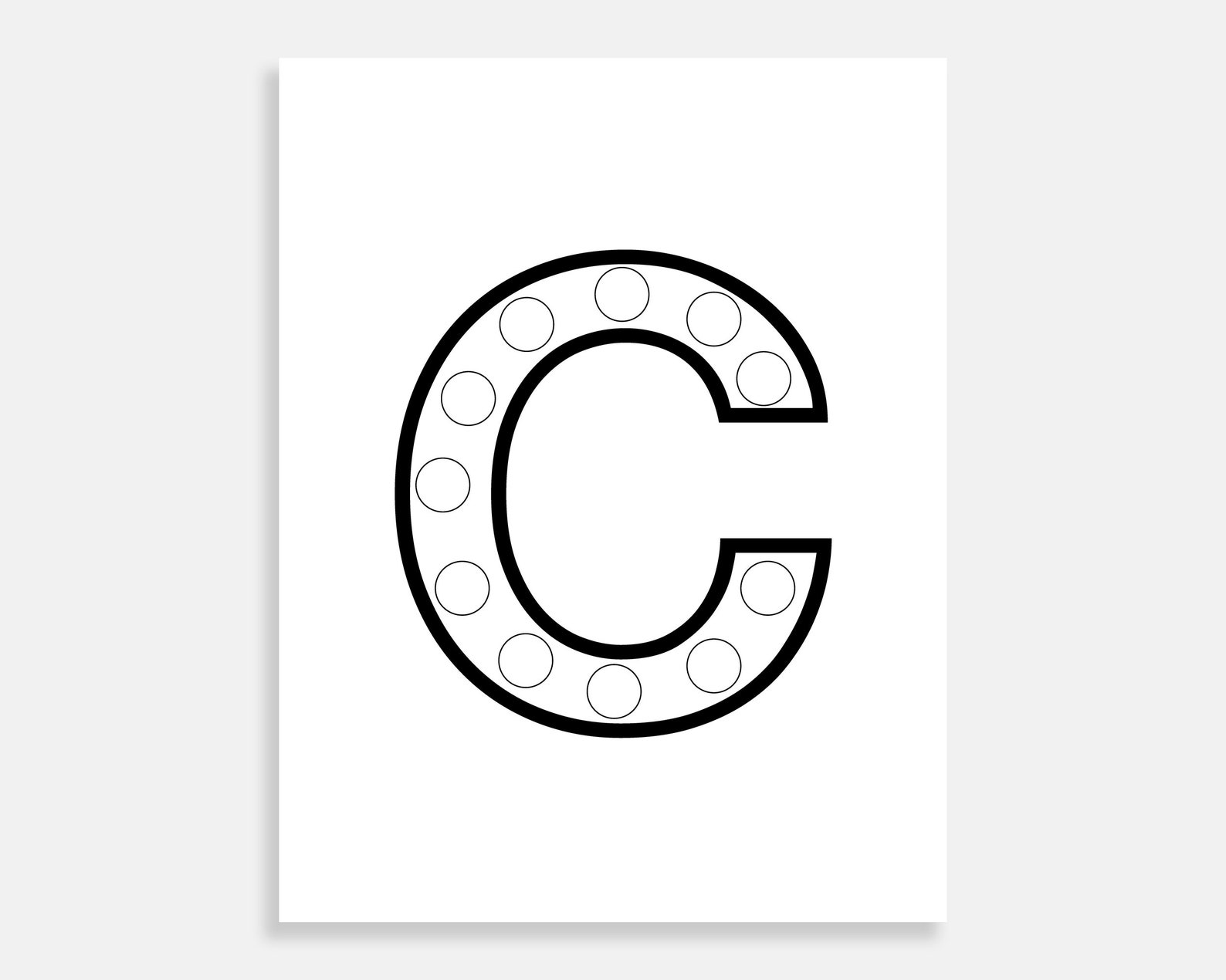 Printable Uppercase Do-a-dot Letters. Printable Dot Alphabet. | Etsy