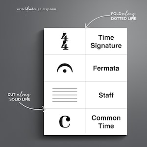 Printable Music Symbol Flash Cards: Learn Music Theory (PDF) - Etsy