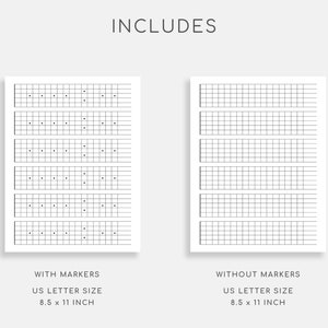 Printable Guitar Neck Diagram. Blank Guitar Fretboard. Blank - Etsy