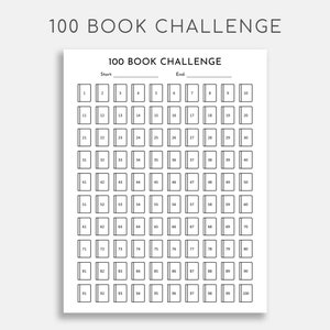 Book Challenge Sheets. 100/50/30. Reading Challenge. Reading - Etsy