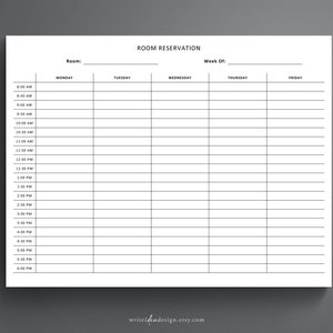 Room Reservation Sign-up PDF. Conference Room Reservation. Meeting Room ...