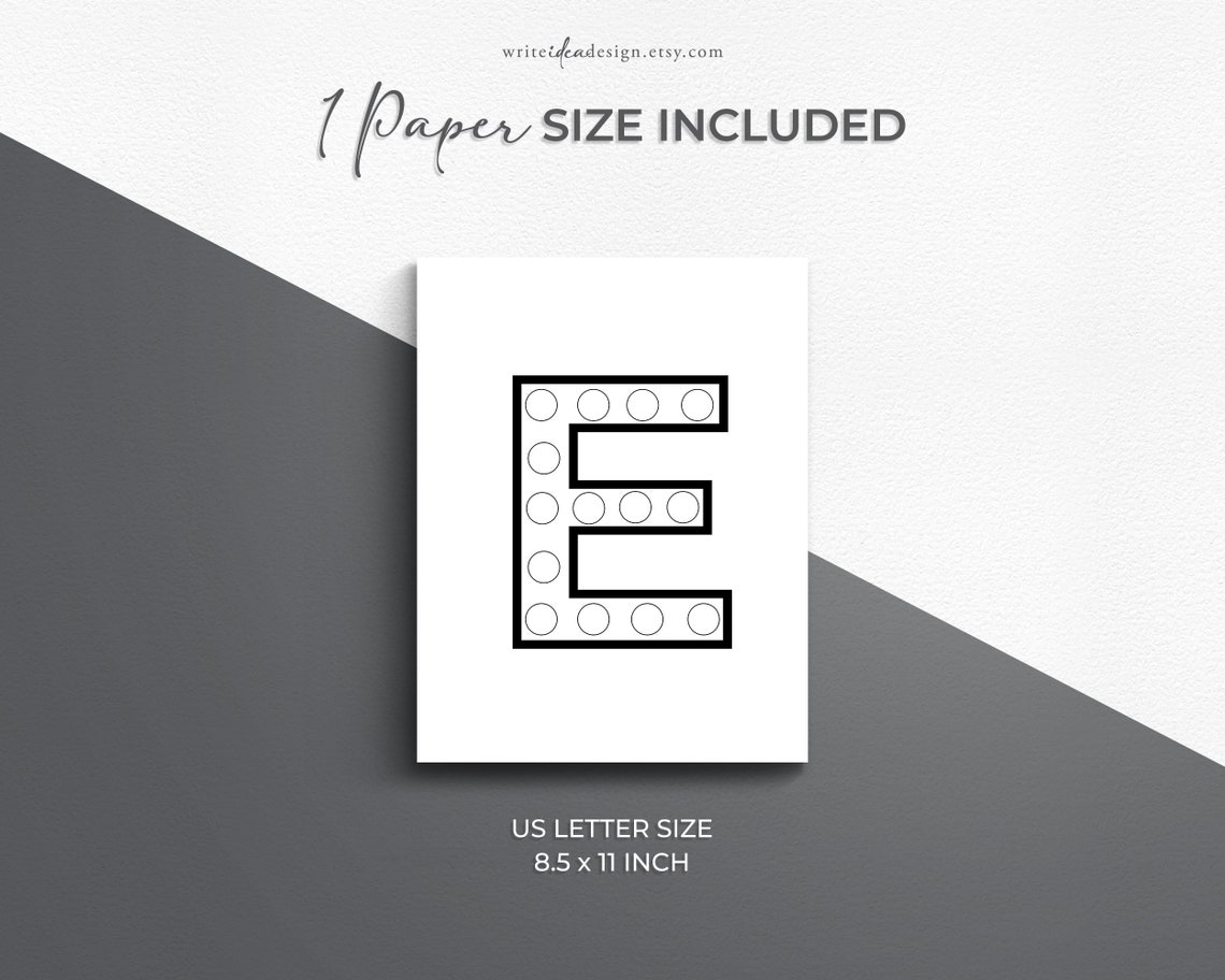 Printable Uppercase Do-a-dot Letters. Printable Dot Alphabet. - Etsy