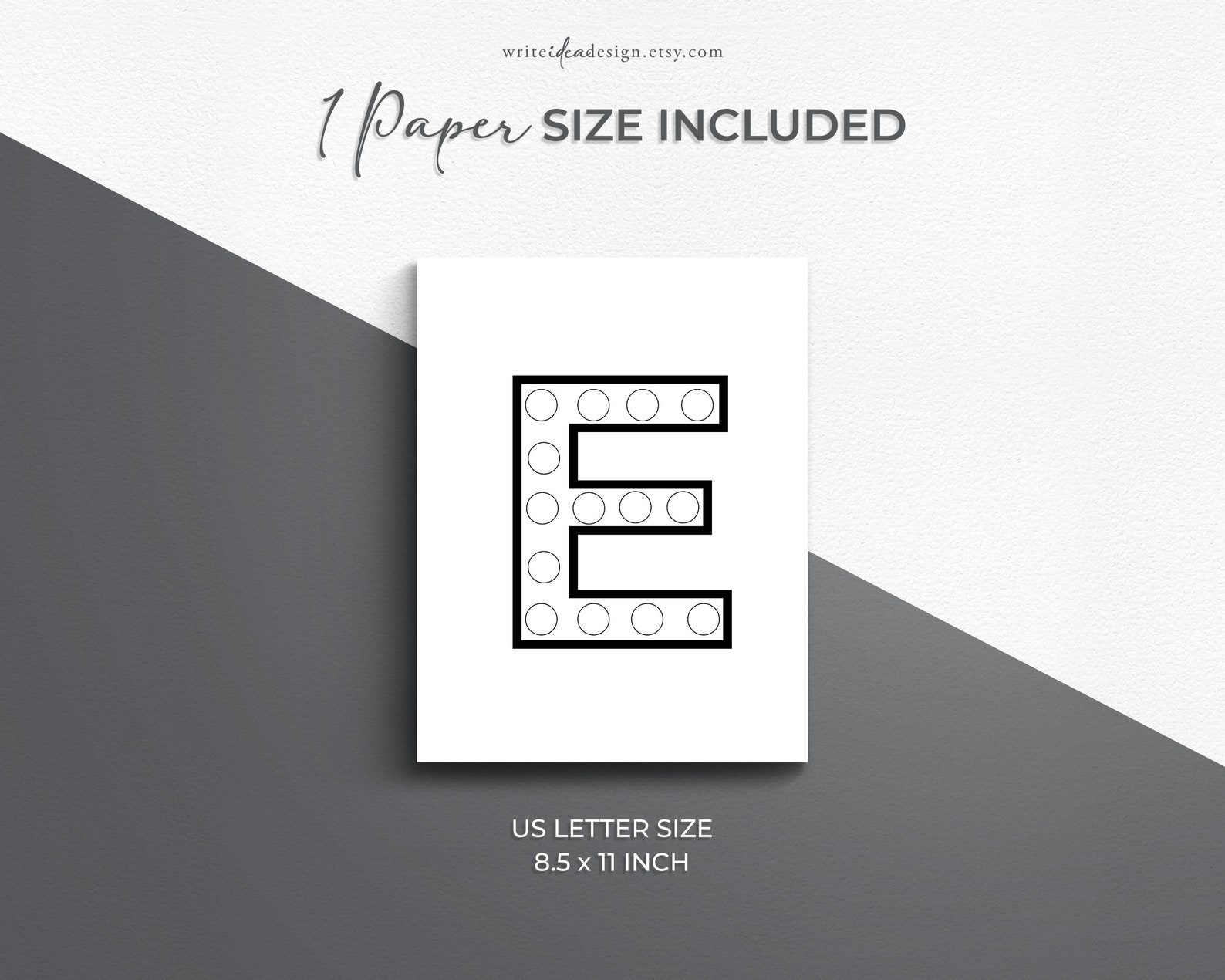 Printable Uppercase Do-a-dot Letters. Printable Dot Alphabet. Printable ...