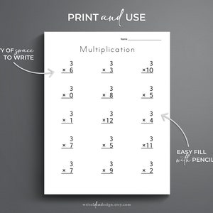 Multiplication Worksheets for 1-12. Math Worksheets. Preschool Math ...