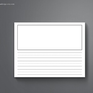 Handwriting Story Paper. Penmanship Paper. Writing Practice Paper ...
