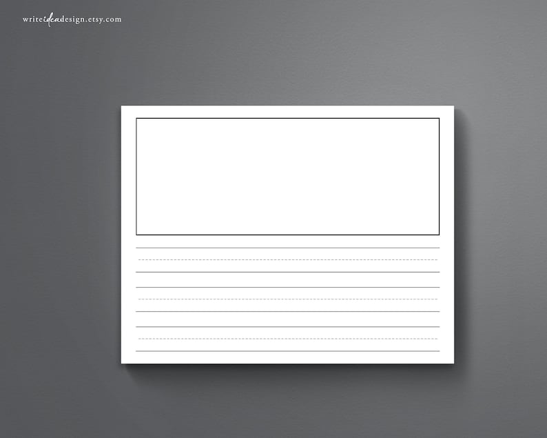 Handwriting Story Paper. Penmanship Paper. Writing Practice Paper ...