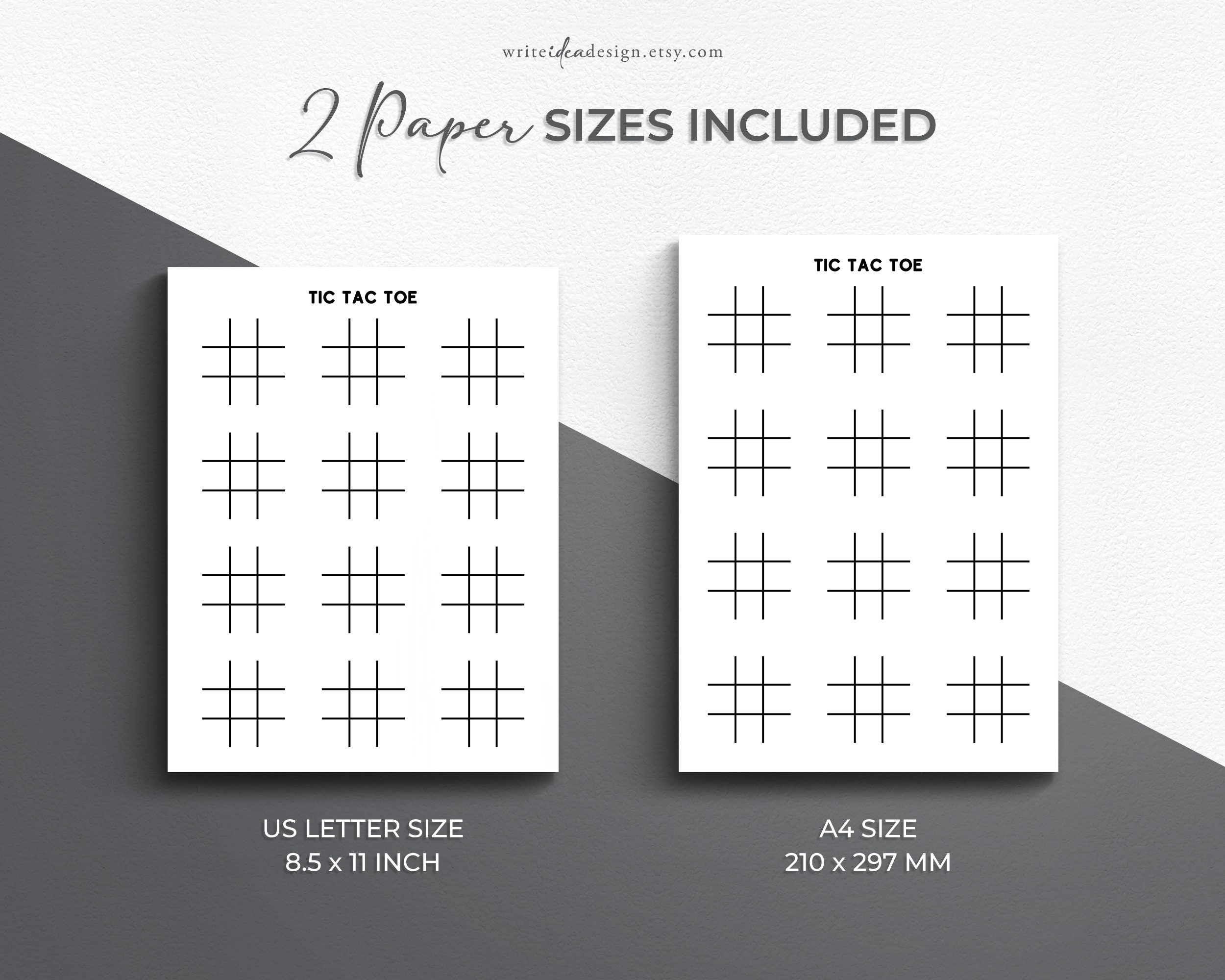 Printable Tic Tac Toe Game. Printable Game. Noughts and - Etsy Canada