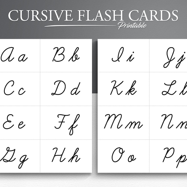 Cursive Alphabet - Etsy