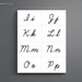 Cursive Alphabet Printable Flash Cards. Learn Cursive. Cursive Letters ...