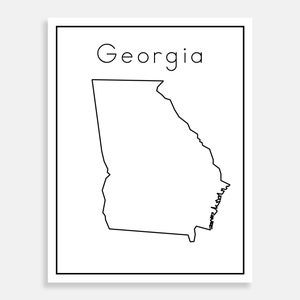 50 US State Coloring Page. Geography Color Page. Social - Etsy