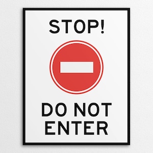 Printable No Not Enter Signs in US Letter and A4 Sizes, Instant ...