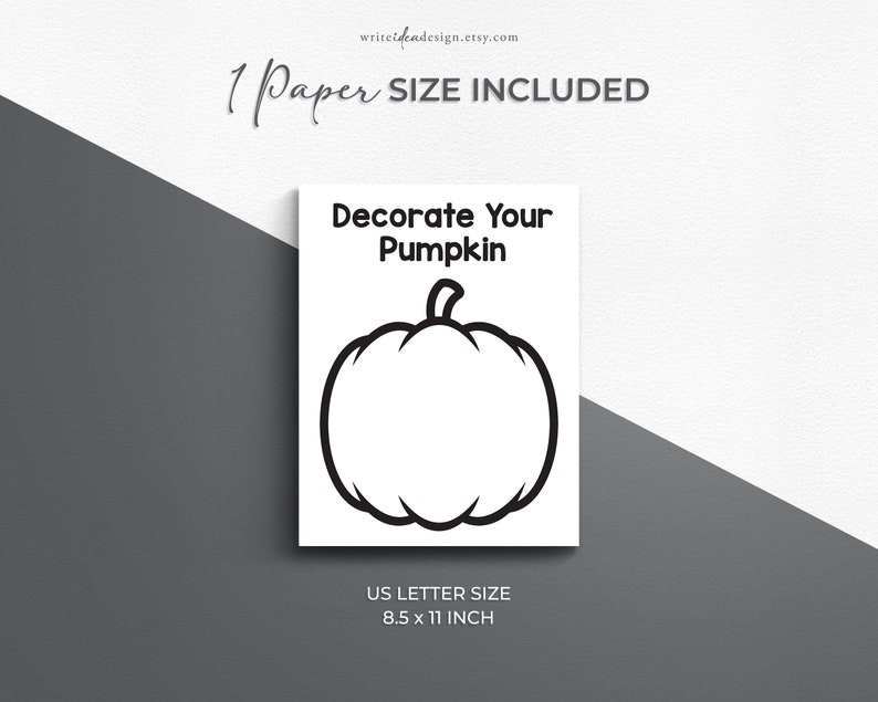 Decorate Your Own Pumpkin Coloring Page: Halloween Fall Activity (PDF ...