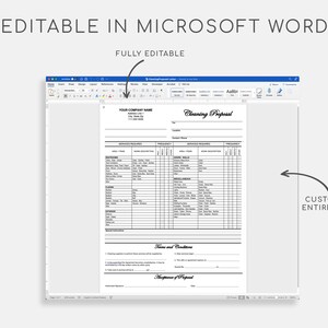 Cleaning Service Proposal. Cleaning Proposal Template. - Etsy
