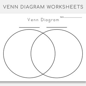 Venn Diagram Worksheets. Compare and Contrast Worksheet. 3rd - Etsy