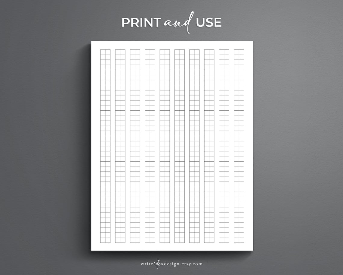Genkoyoshi Writing Paper. Kanji Practice Paper. Japanese Writing Paper ...