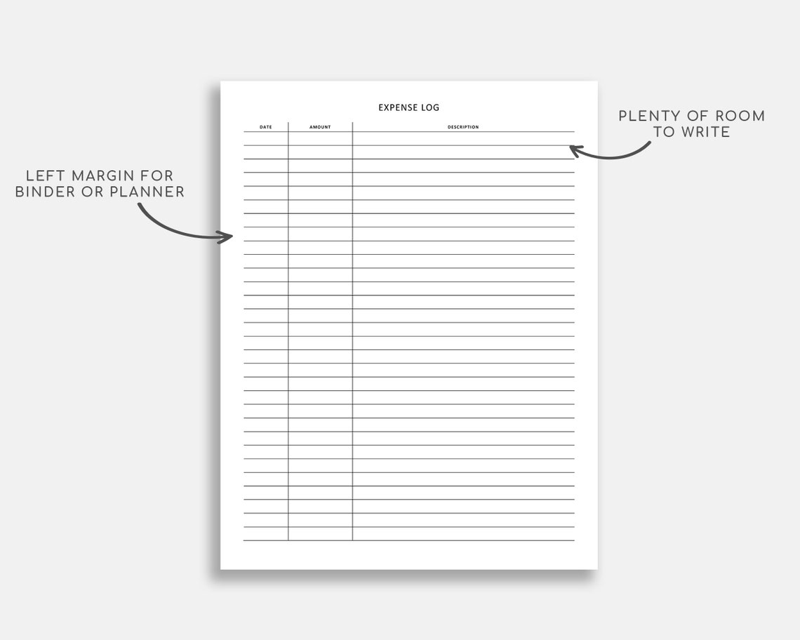 Expense Log. Expense Tracker. Purchase Tracker. Business - Etsy