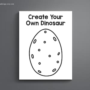 Printable Create Your Own Dinosaur | 10 Unique Dinosaurs | Kids Art ...