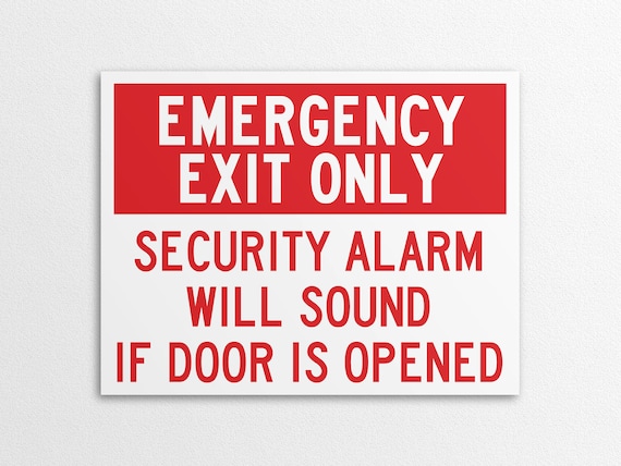 Printable Emergency Exit Sign
