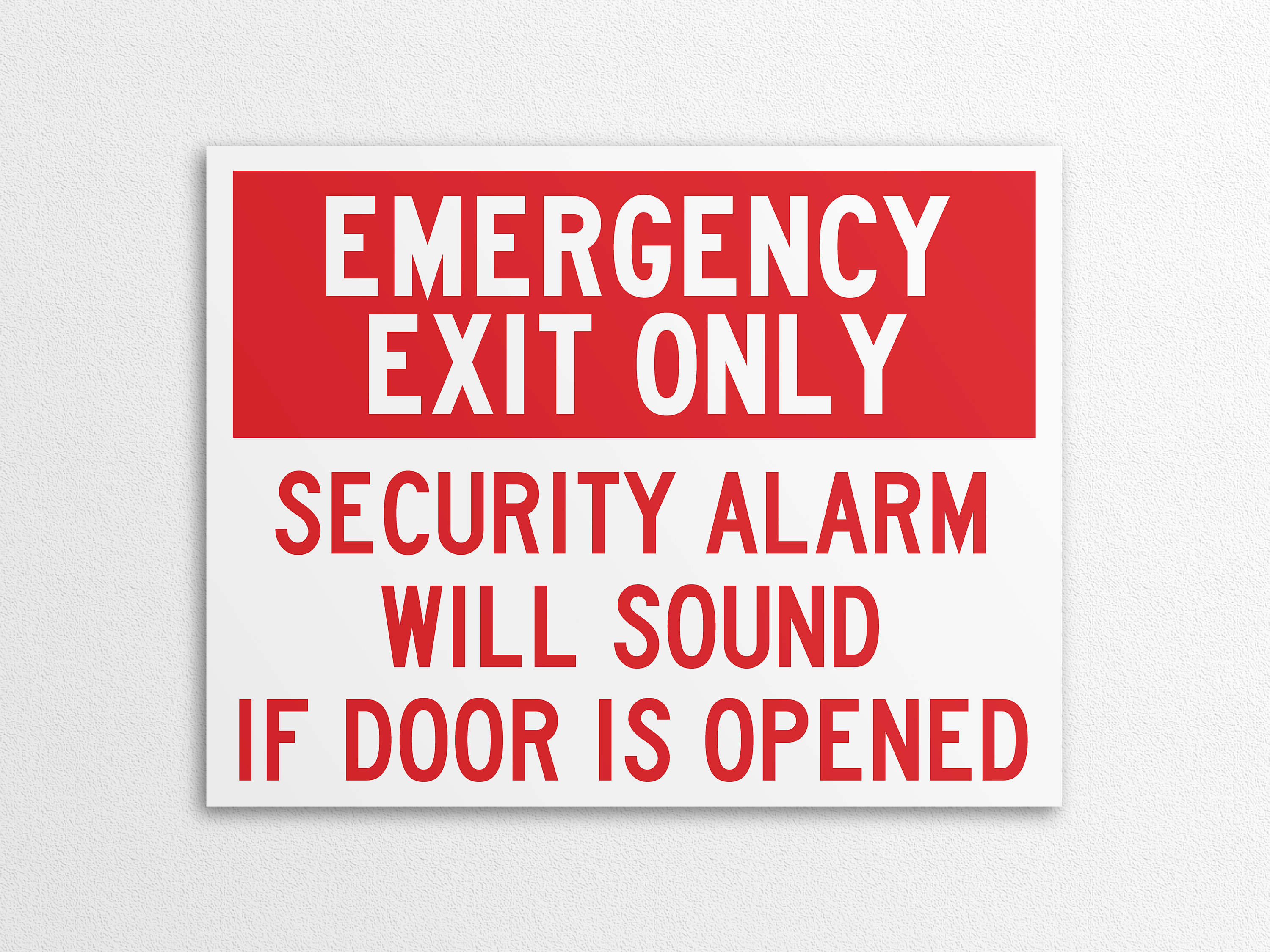 Emergency Exit Only Signs Printable NP Label Rectangular Emergency