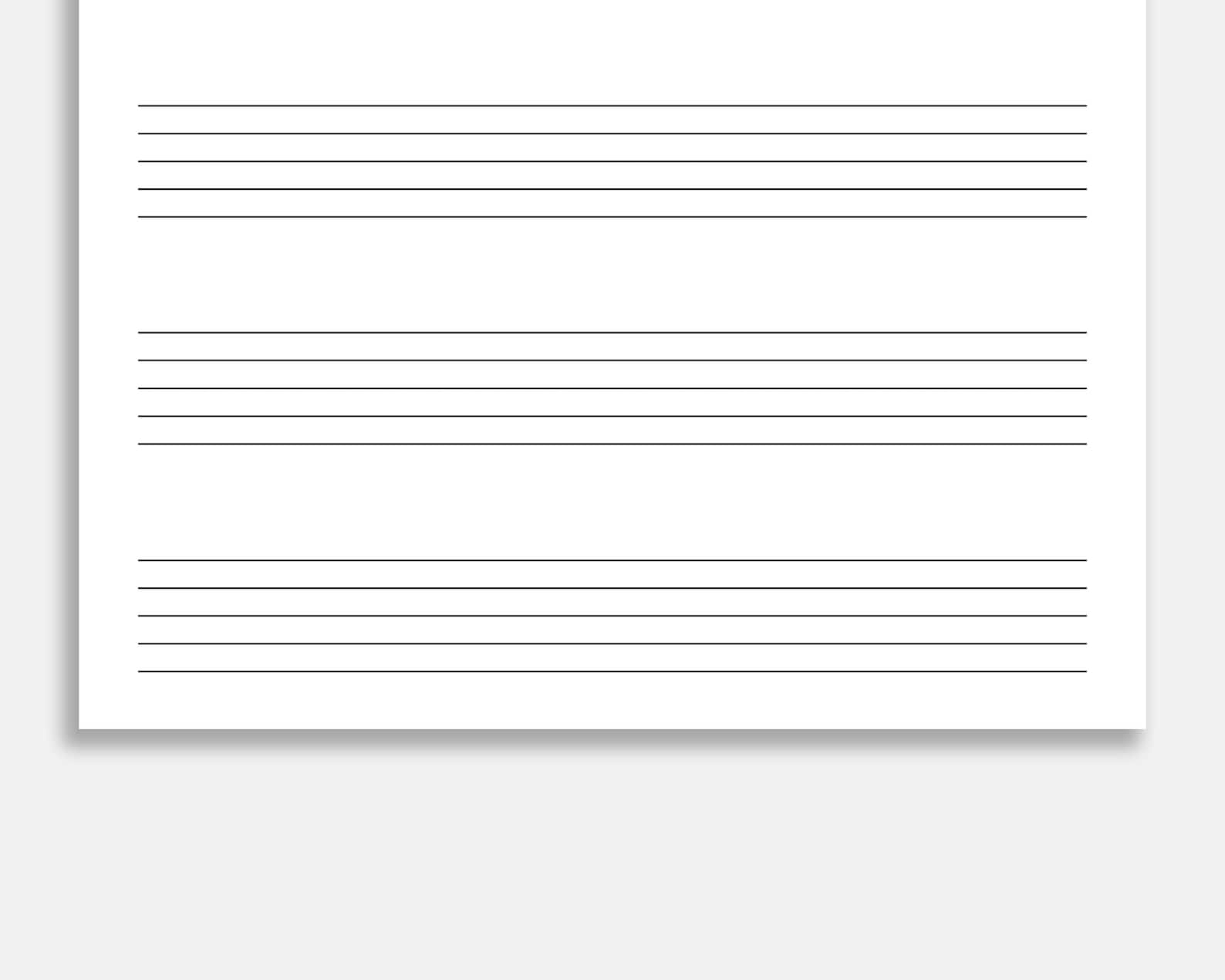 Wide Staff Sheet Music for Letter/a4. Blank Sheet Music - Etsy
