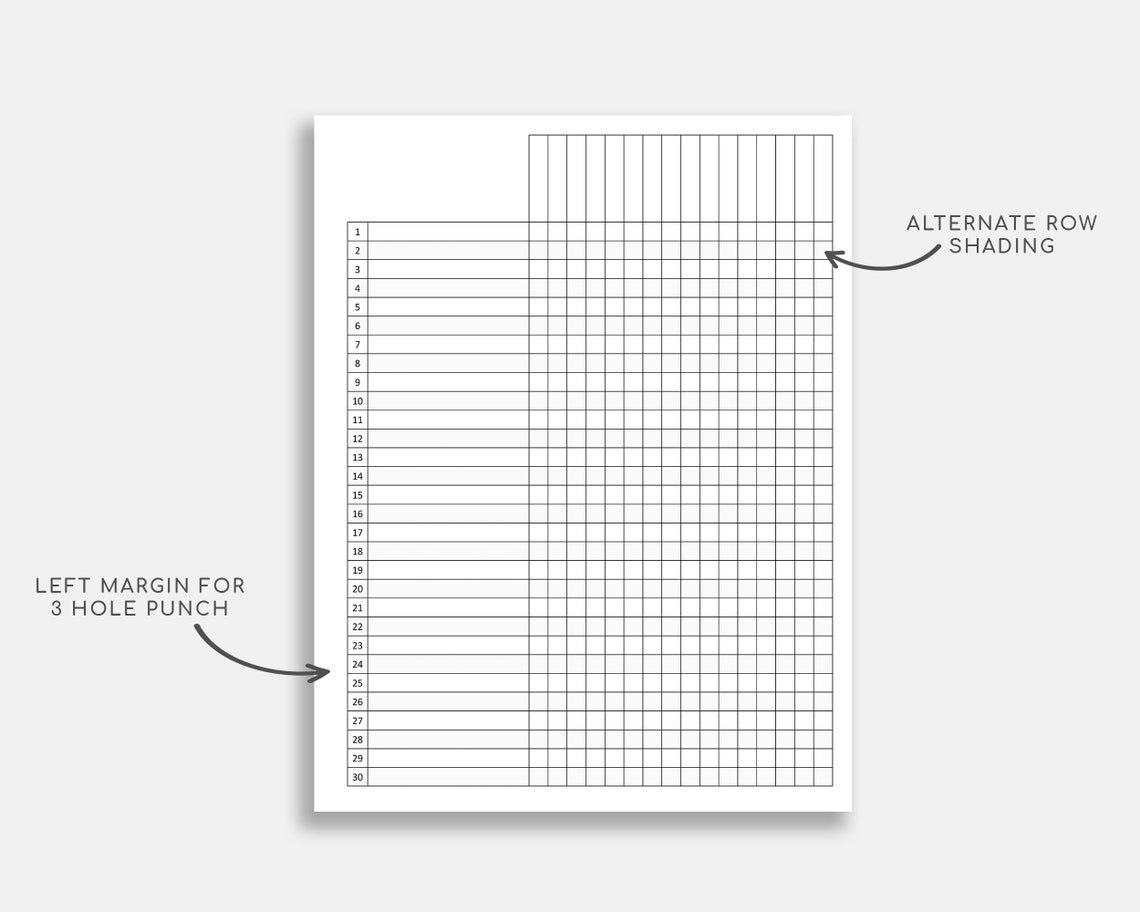Printable Class Record and Checklist. Class Gradebook. Teacher - Etsy