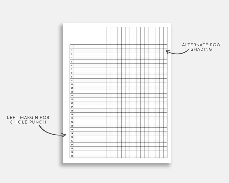 Printable Class Record And Checklist Class Gradebook Teacher Etsy
