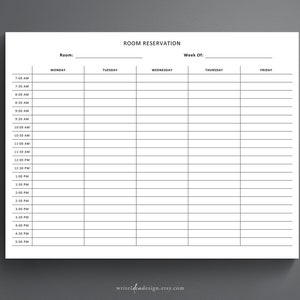 Room Reservation Sign-up PDF. Conference Room Reservation. Meeting Room ...