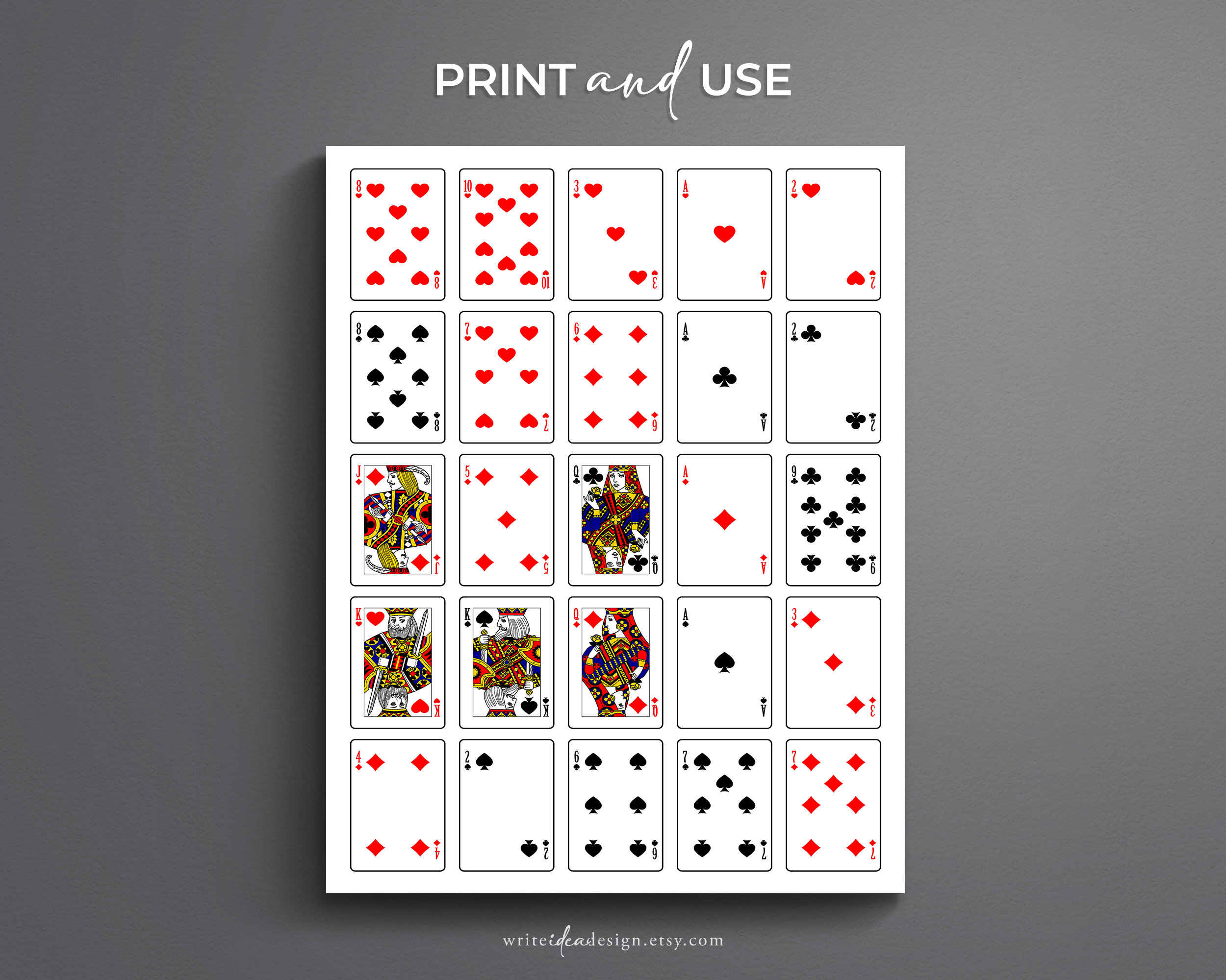 48 Printable Poker Keno Cards (PDF) - Etsy