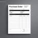 Purchase Order Template. Pdf/google Docs/microsoft Word. Purchase Order ...