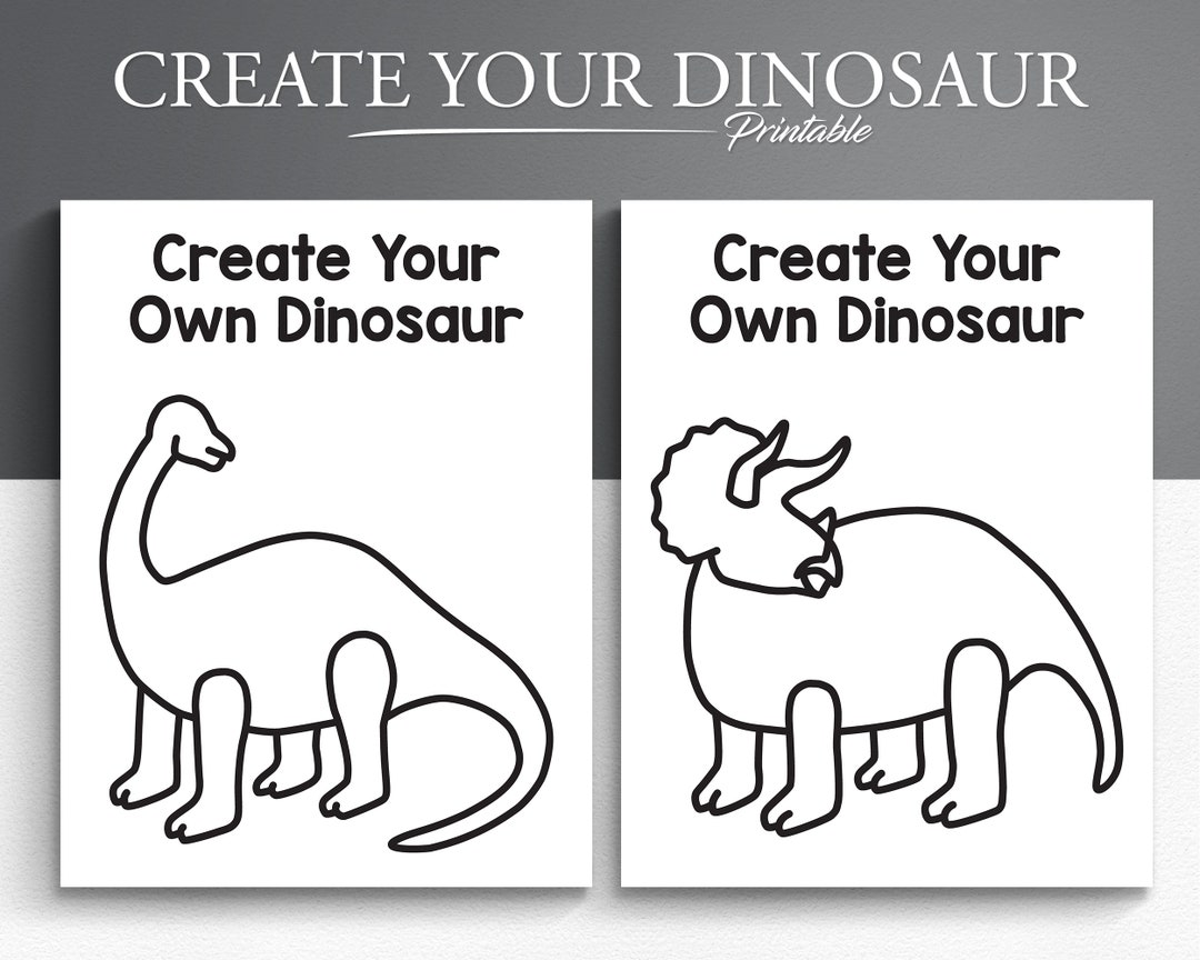 Printable Create Your Own Dinosaur | 10 Unique Dinosaurs | Kids Art & Imagination Activity ...