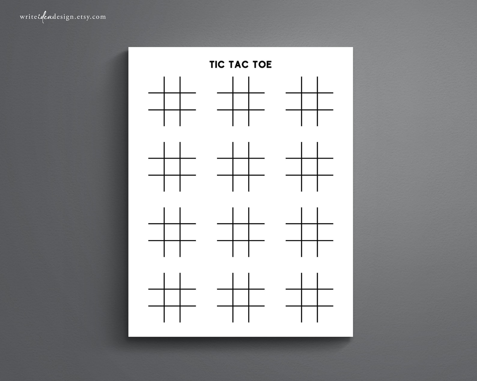 Printable Tic Tac Toe Game. Printable Game. Noughts and - Etsy