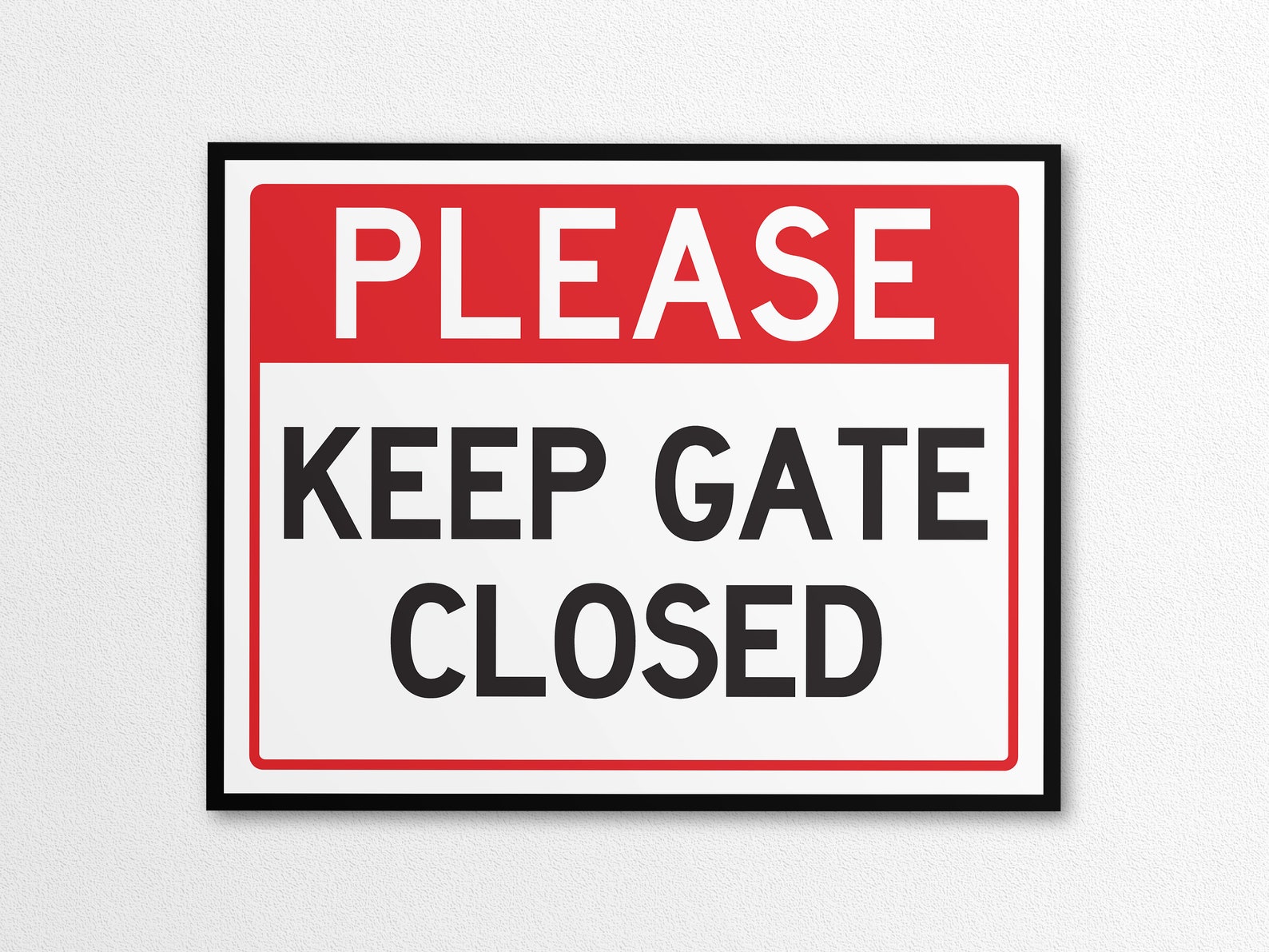 Printable Keep Gate Closed Sign, US Letter, A4 (PNG/PDF) - Etsy