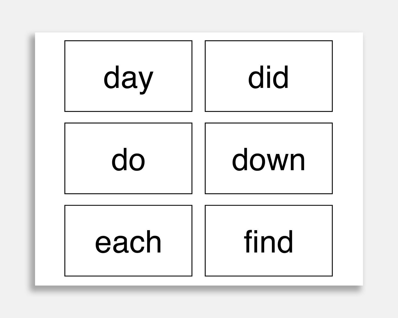 100 Sight Words Printable Flash Card. Preschool Sight Words. - Etsy