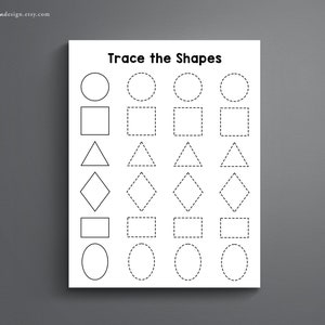 Printable Shape Tracing Worksheet for Kids - Motor Skills Practice ...