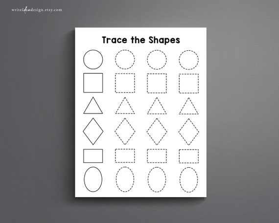 Hojas De Trabajo Para Trazar Formas En Preescolar