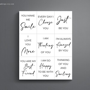 45 Printable Love Notes: Romantic Messages (PDF) - Etsy
