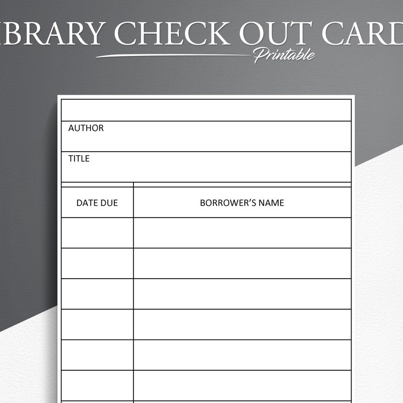 Library Cards - Etsy