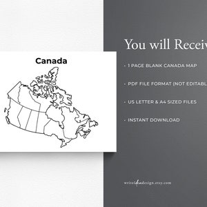 Printable Blank Canada Map. Educational Map for Kids. Canada Coloring ...
