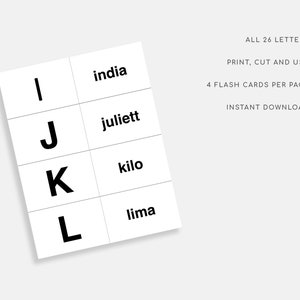 Phonetic Alphabet Flash Cards. Learn the Phonetic Alphabet. - Etsy