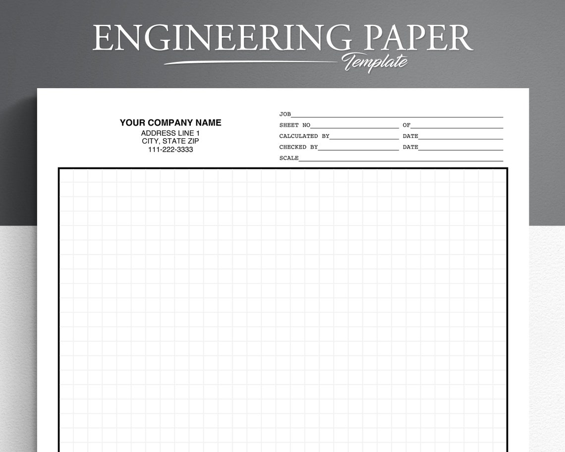 Engineering Graph Paper. Engineering Computation Paper. - Etsy