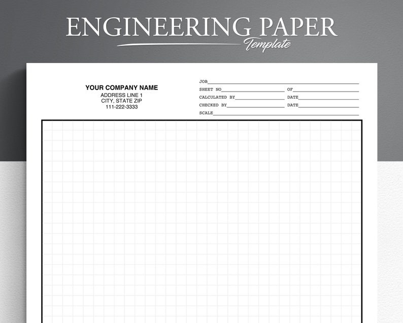 Engineering Graph Paper. Engineering Computation Paper. - Etsy